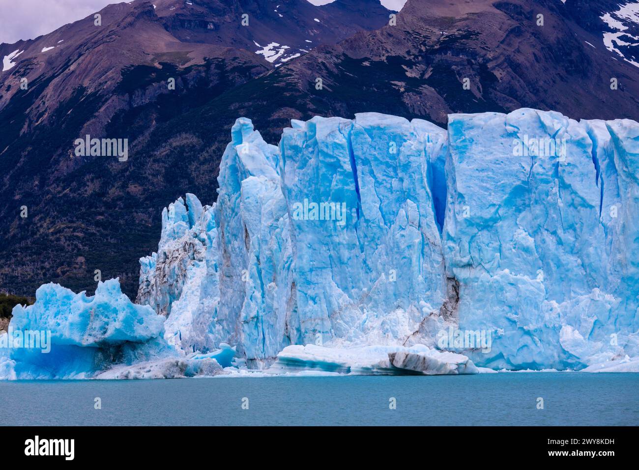 Perito Moreno Glacier blue ice in Argentina, Patagonia. Iceberg and ice ...
