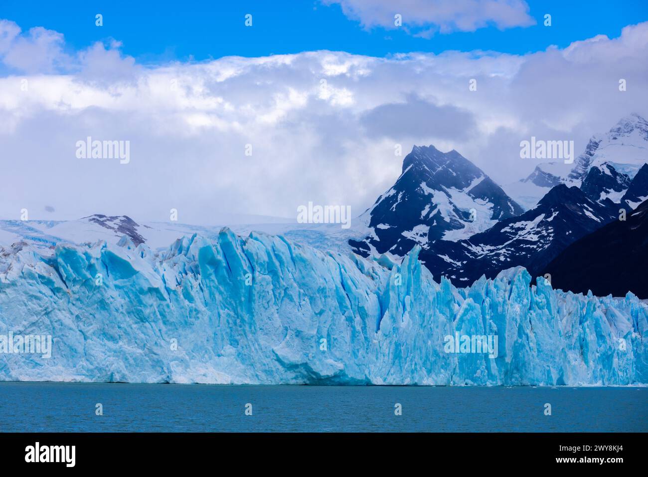 Perito Moreno Glacier blue ice in Argentina, Patagonia. Iceberg and ice ...