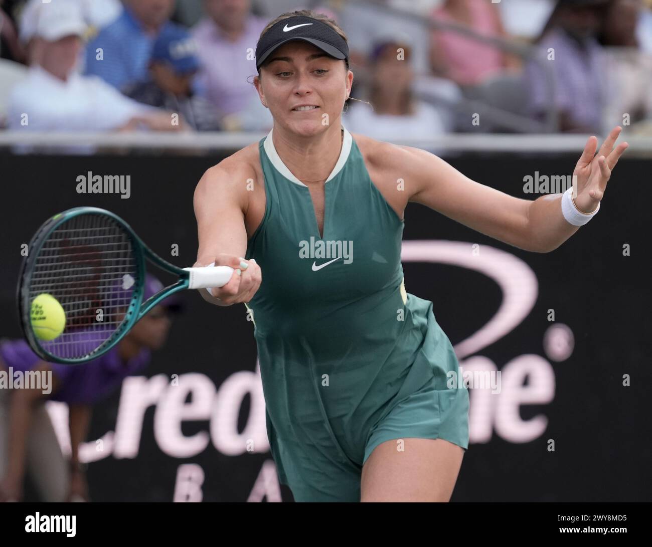 April 2, 2024: Paula Badosa (ESP) loses to Danielle Collins (USA) at ...