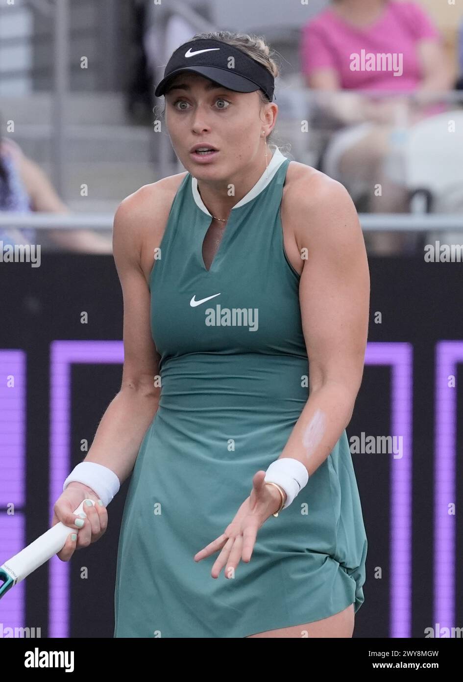 April 2, 2024: Paula Badosa (ESP) loses to Danielle Collins (USA) at ...