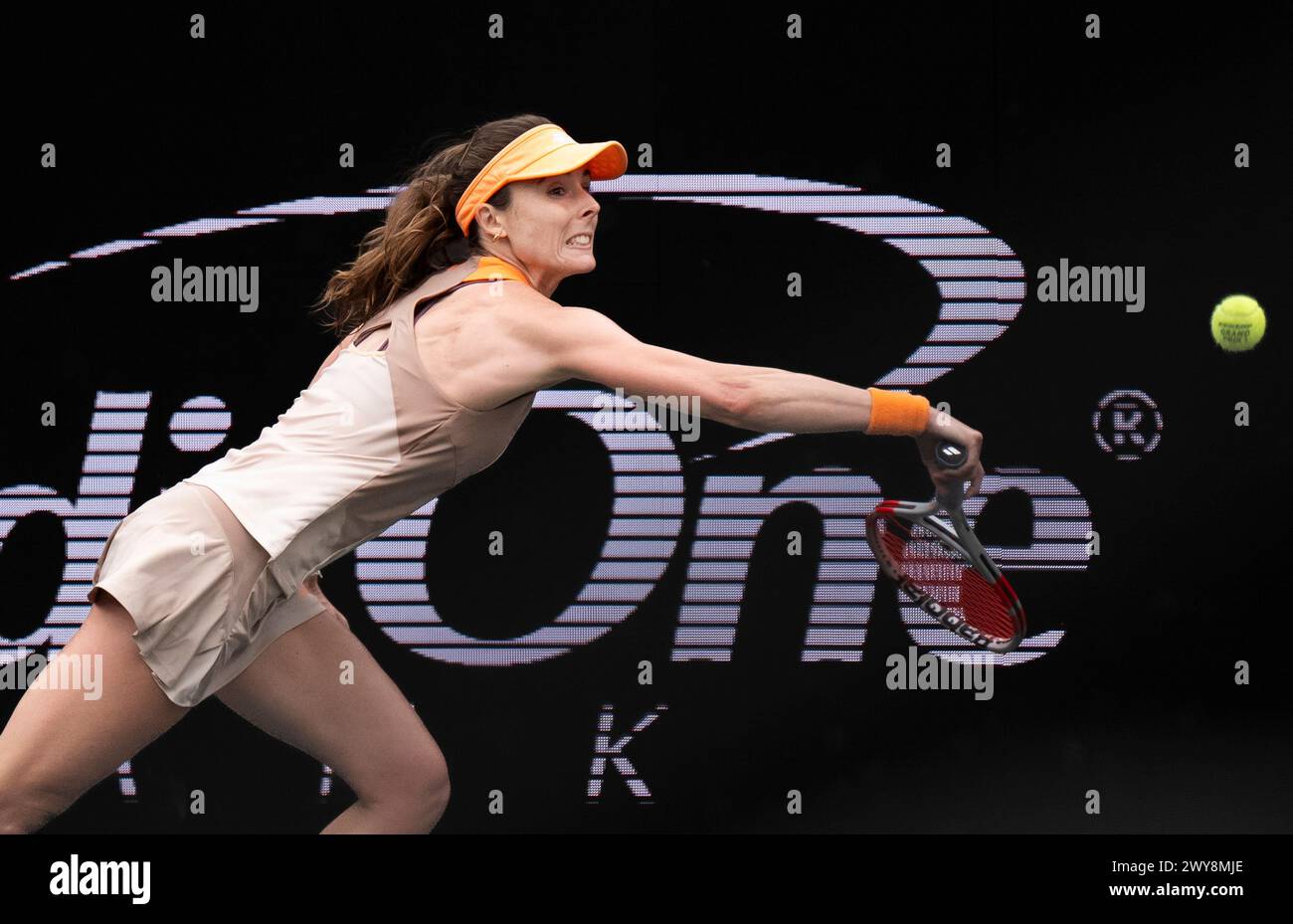 April 1, 2024: Alize Cornet (FRA) loses to Amanda Anisimova (USA), at ...