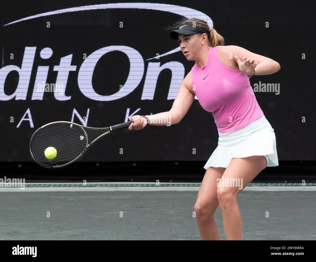April 1, 2024: Amanda Anisimova (USA) defeated Alize Cornet (FRA) at ...