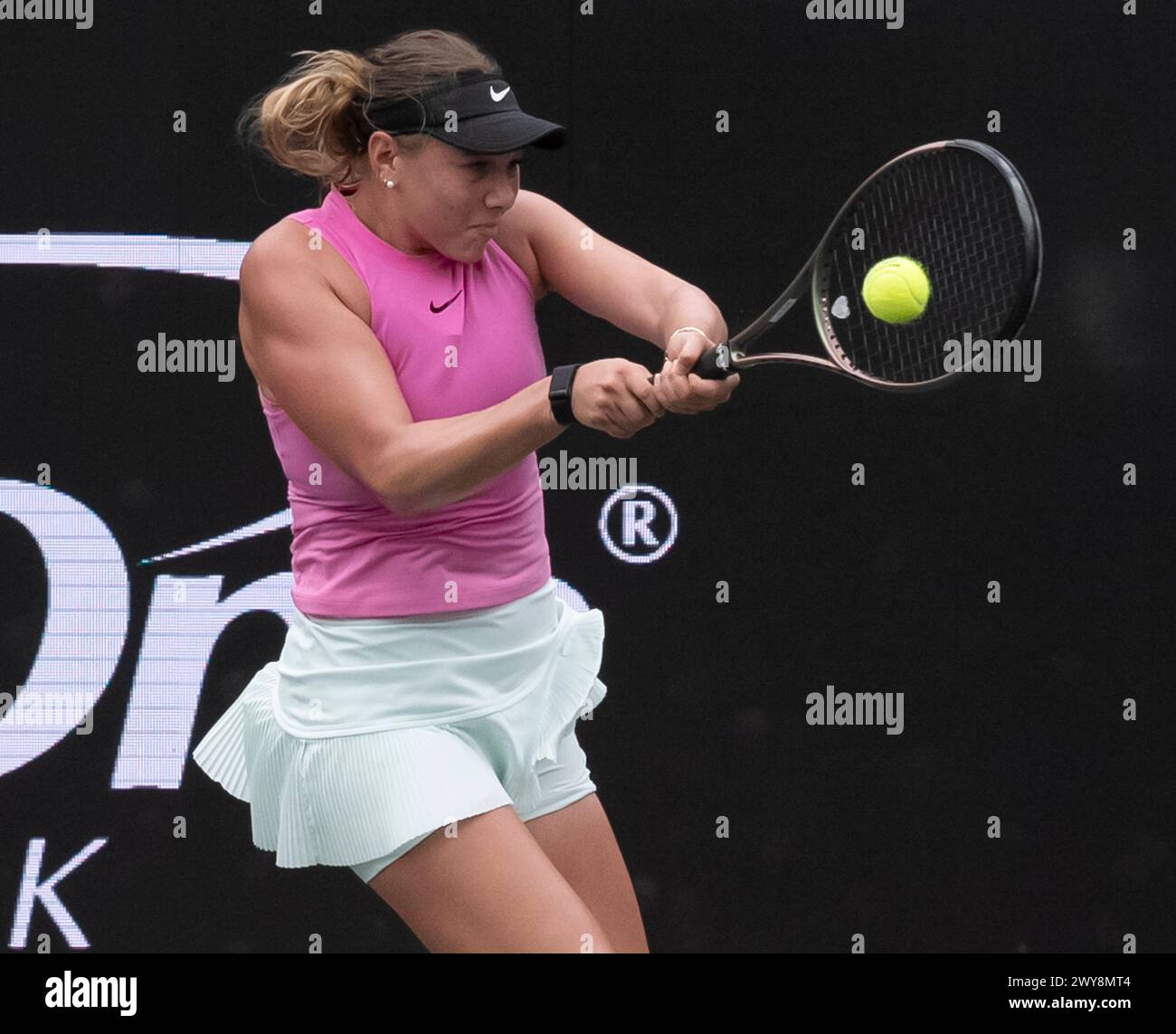 April 1, 2024: Amanda Anisimova (USA) defeated Alize Cornet (FRA) at ...