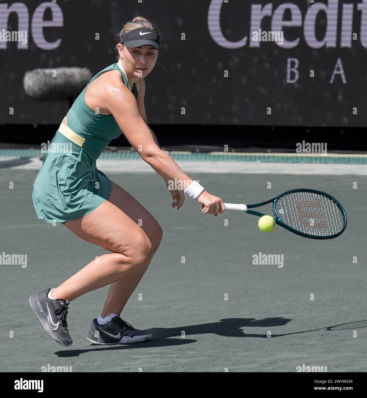 April 2, 2024: Paula Badosa (ESP) loses to Danielle Collins (USA) at ...
