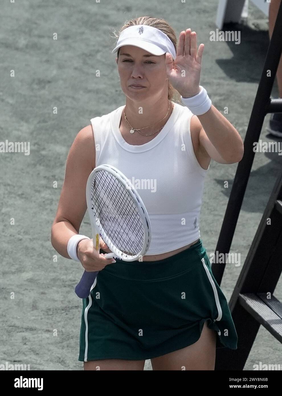 April 2, 2024: Danielle Collins (USA) defeated Paula Badosa (ESP) at ...