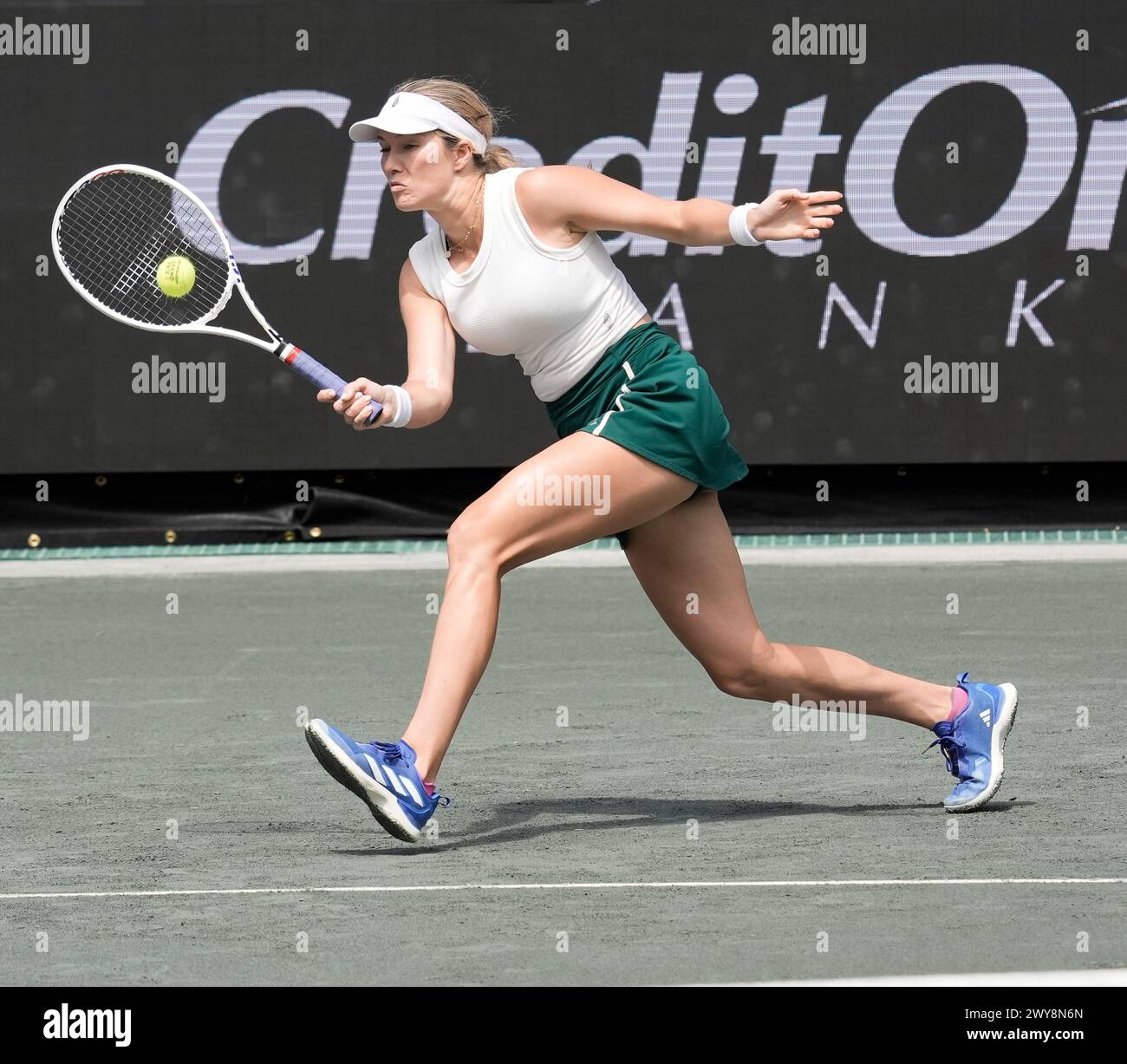 April 2, 2024: Danielle Collins (USA) defeated Paula Badosa (ESP) at ...