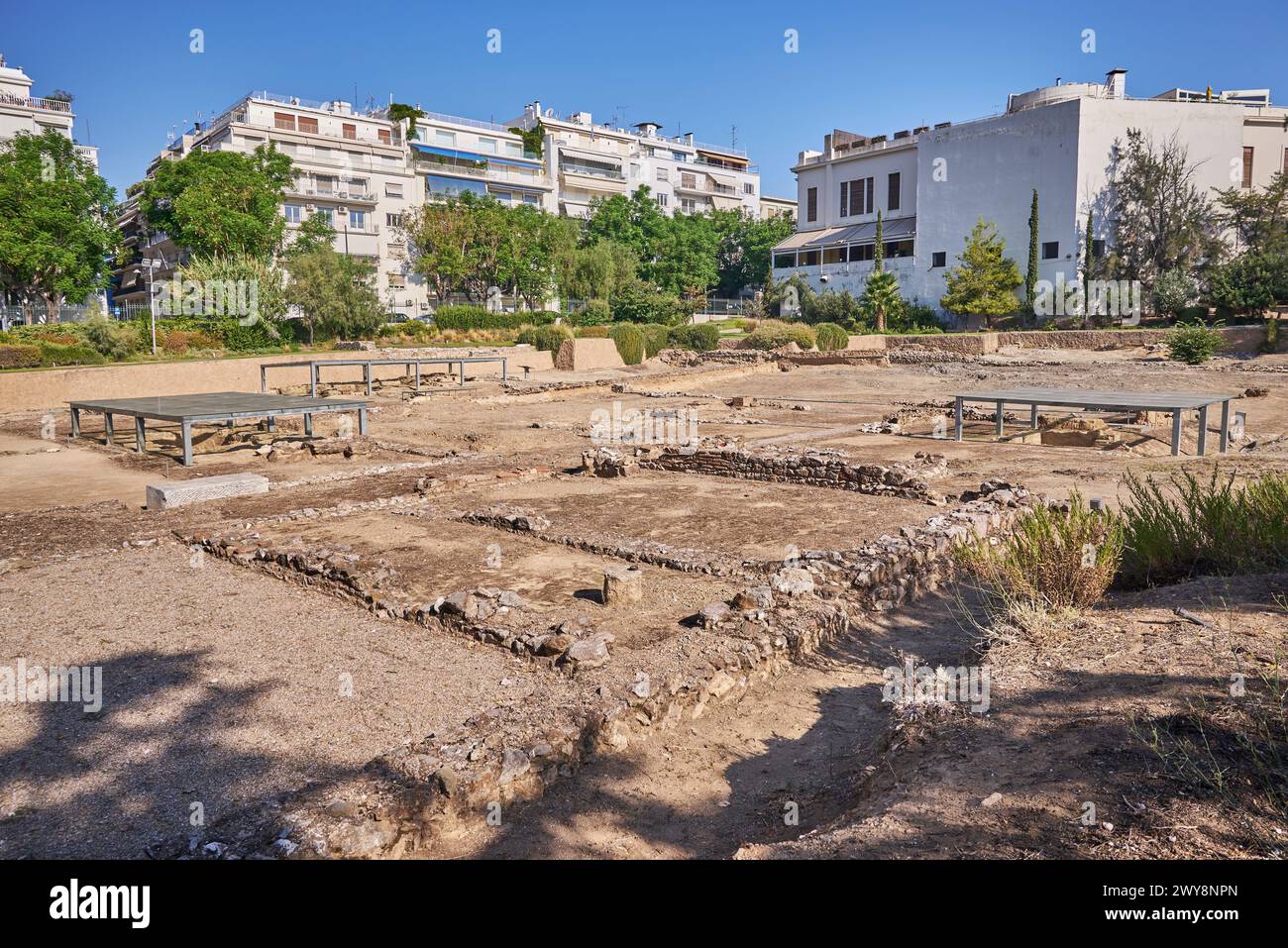 Ancient archeological site of Aristotle Lyceum Lykeion in Athens ...