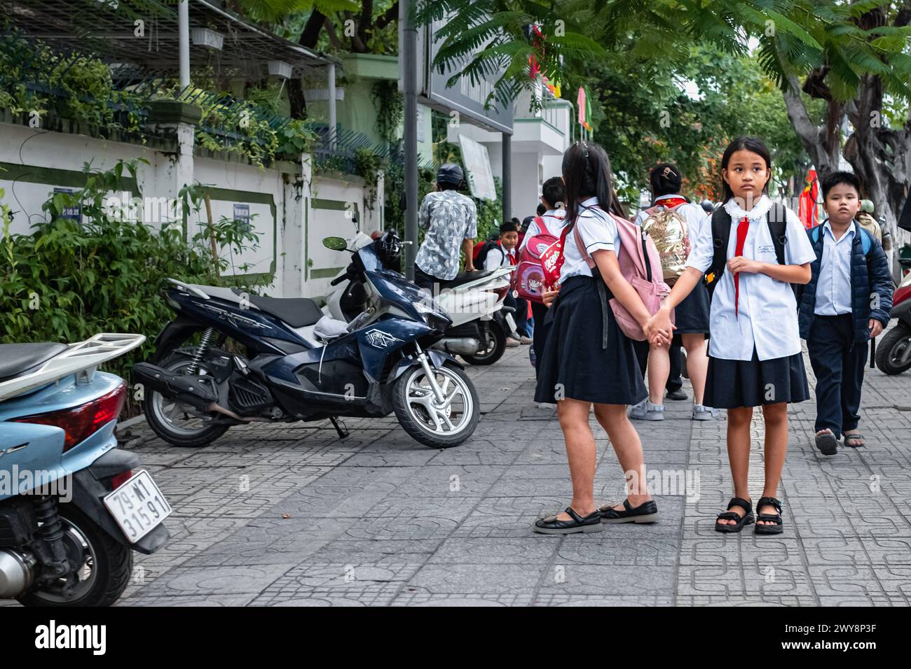 Local young kids in school during break from class. Young vietnamese ...