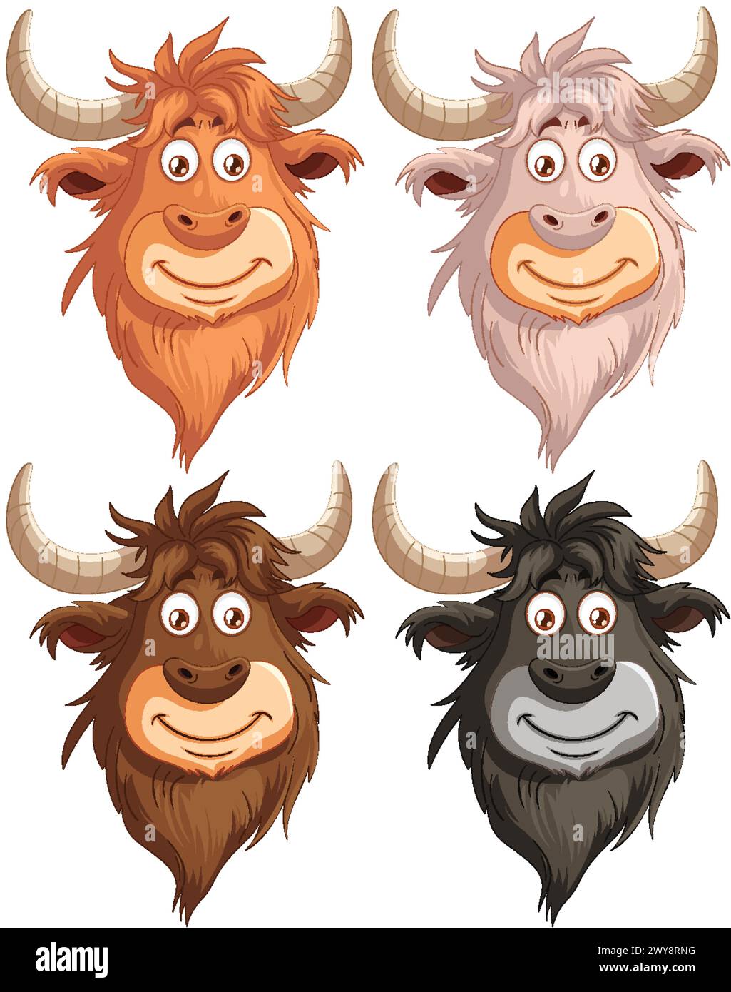 Furry yak Stock Vector Images - Alamy