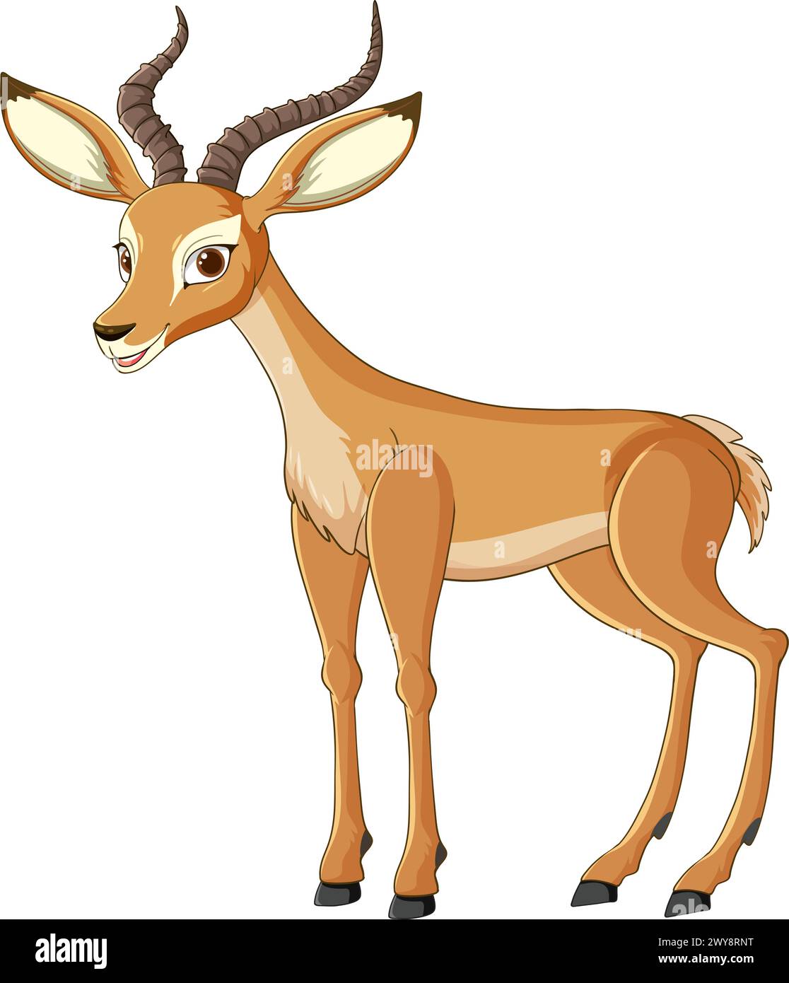 Vector graphic of a smiling, stylized antelope Stock Vector Image & Art ...