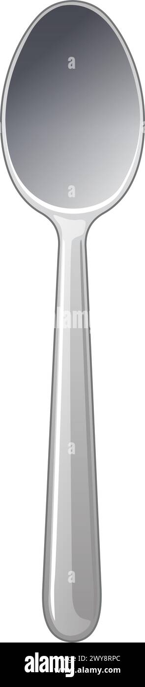 Vector illustration of a simple silver spoon Stock Vector Image & Art ...