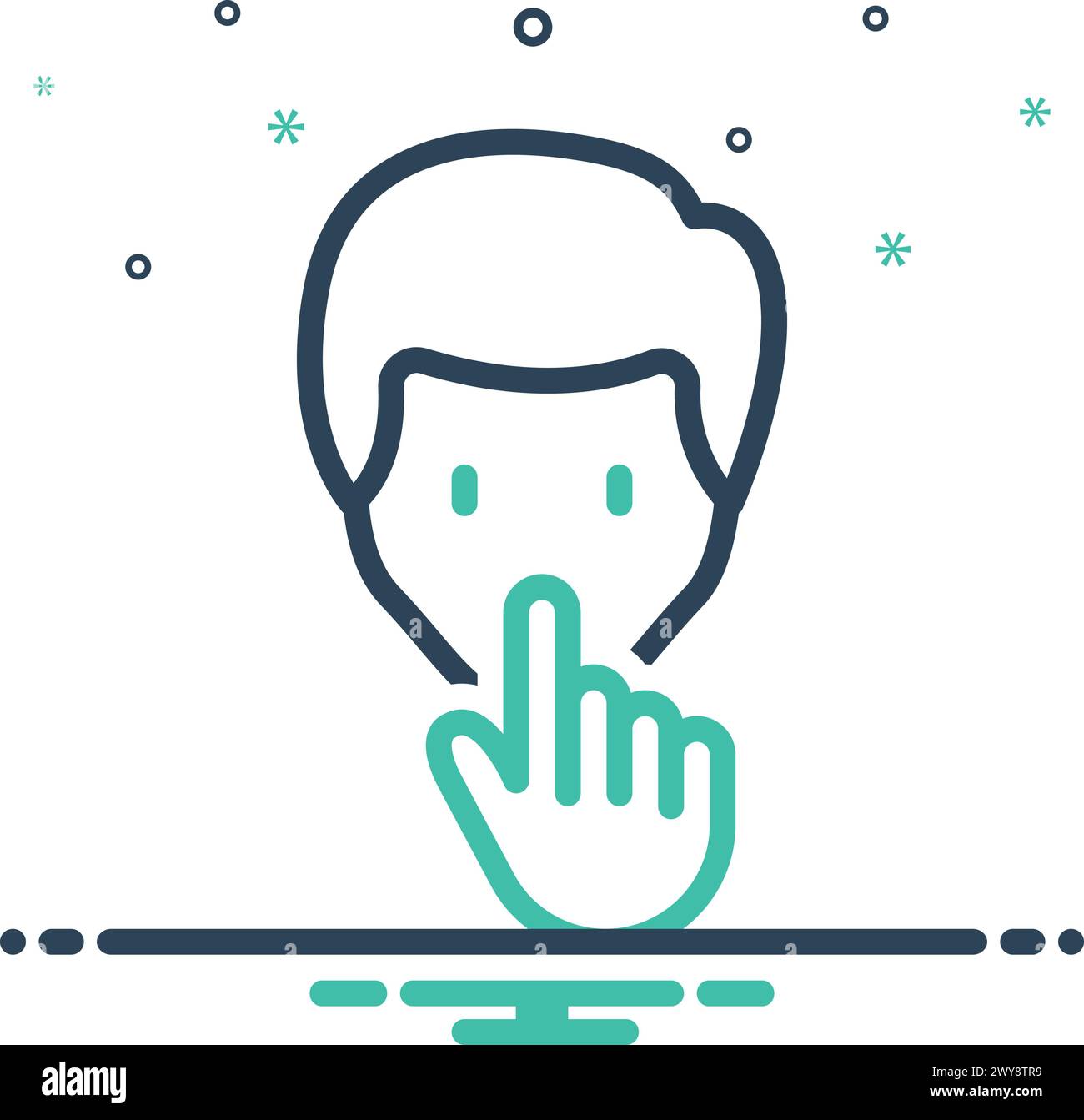 Icon for non verbal,non,verbal, gesture Stock Vector Image & Art - Alamy