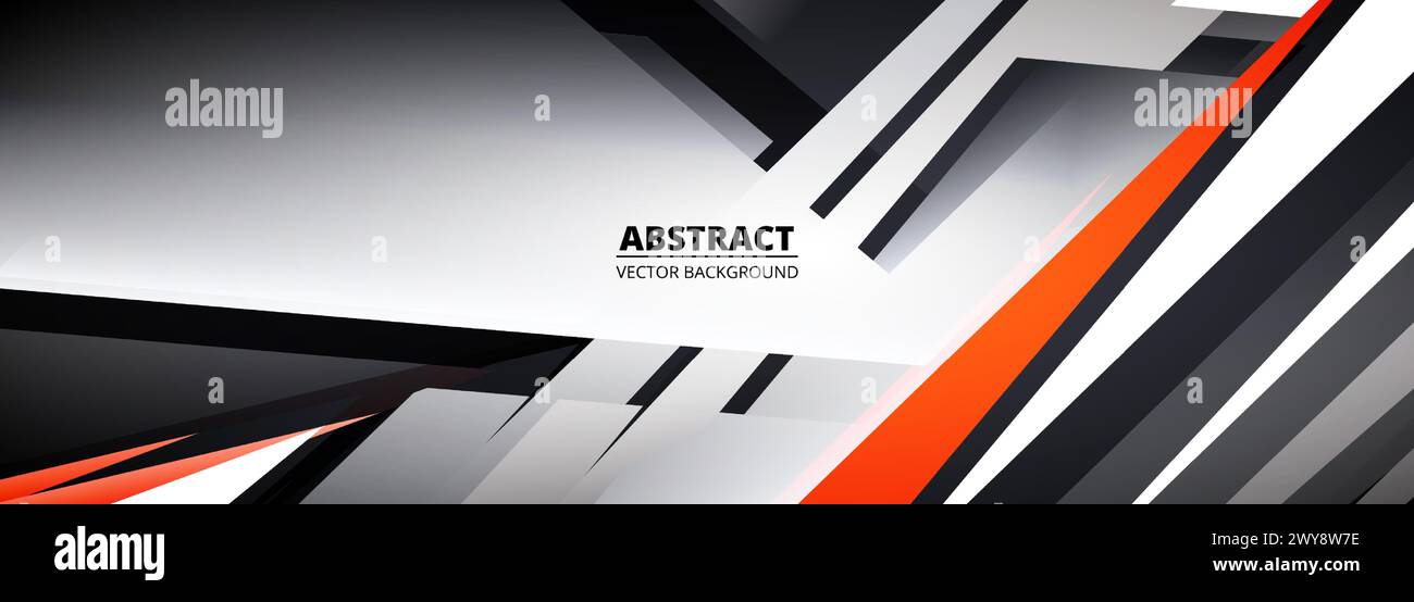 Vector abstract sport background with red, black and white geometric ...