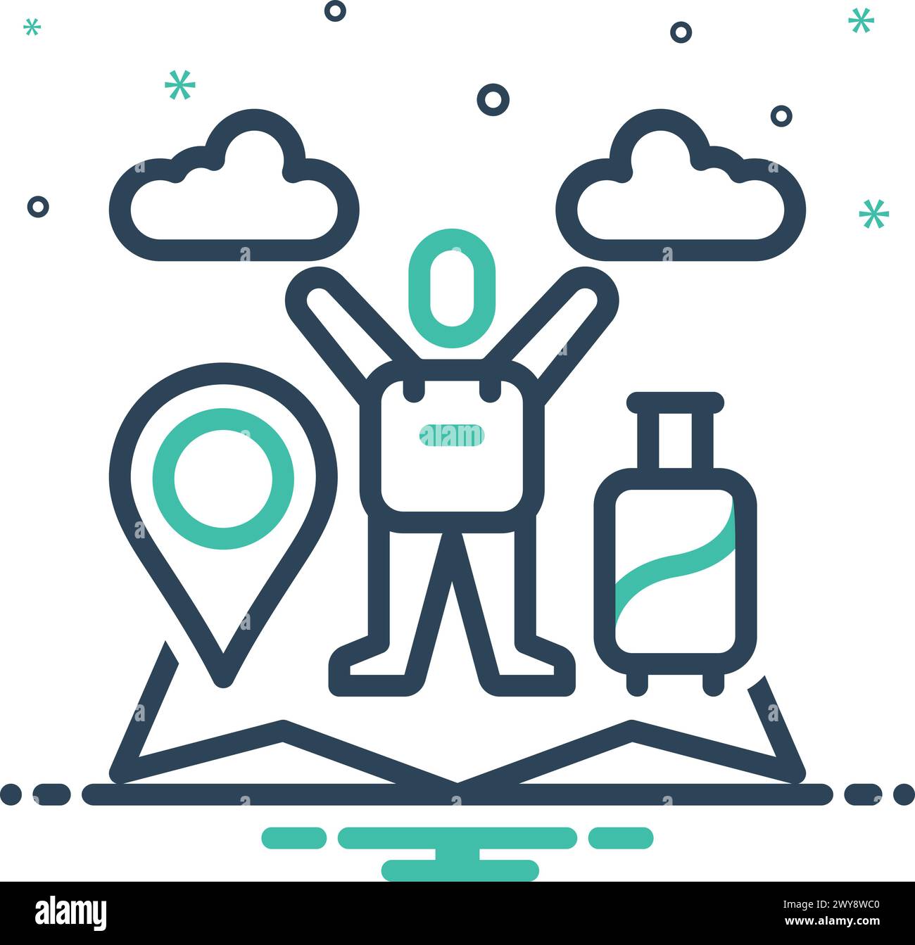 Icon for traveller, migratory Stock Vector Image & Art - Alamy