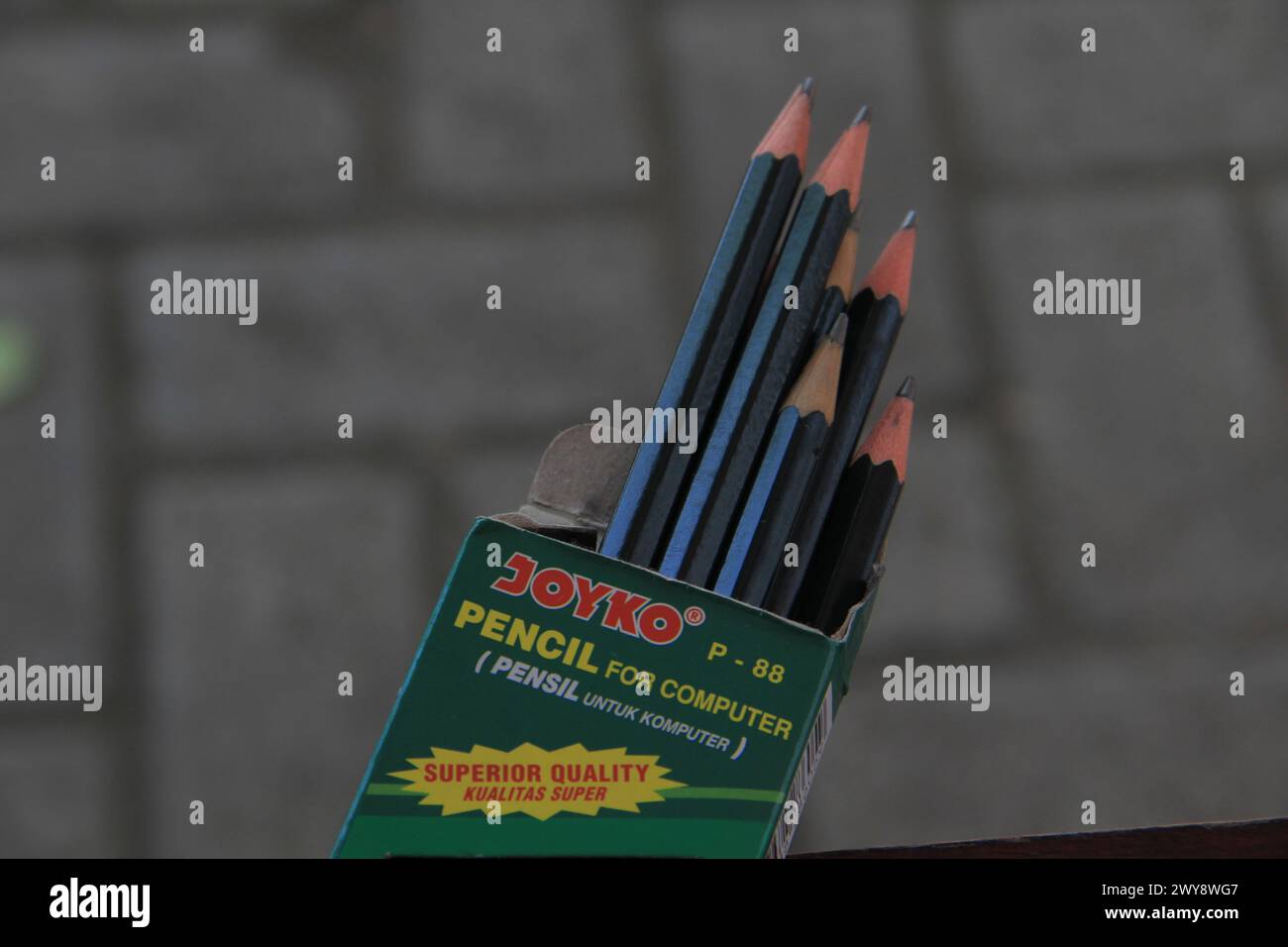 Pencils for computer brand Joyko. Pencil type 2B Stock Photo - Alamy