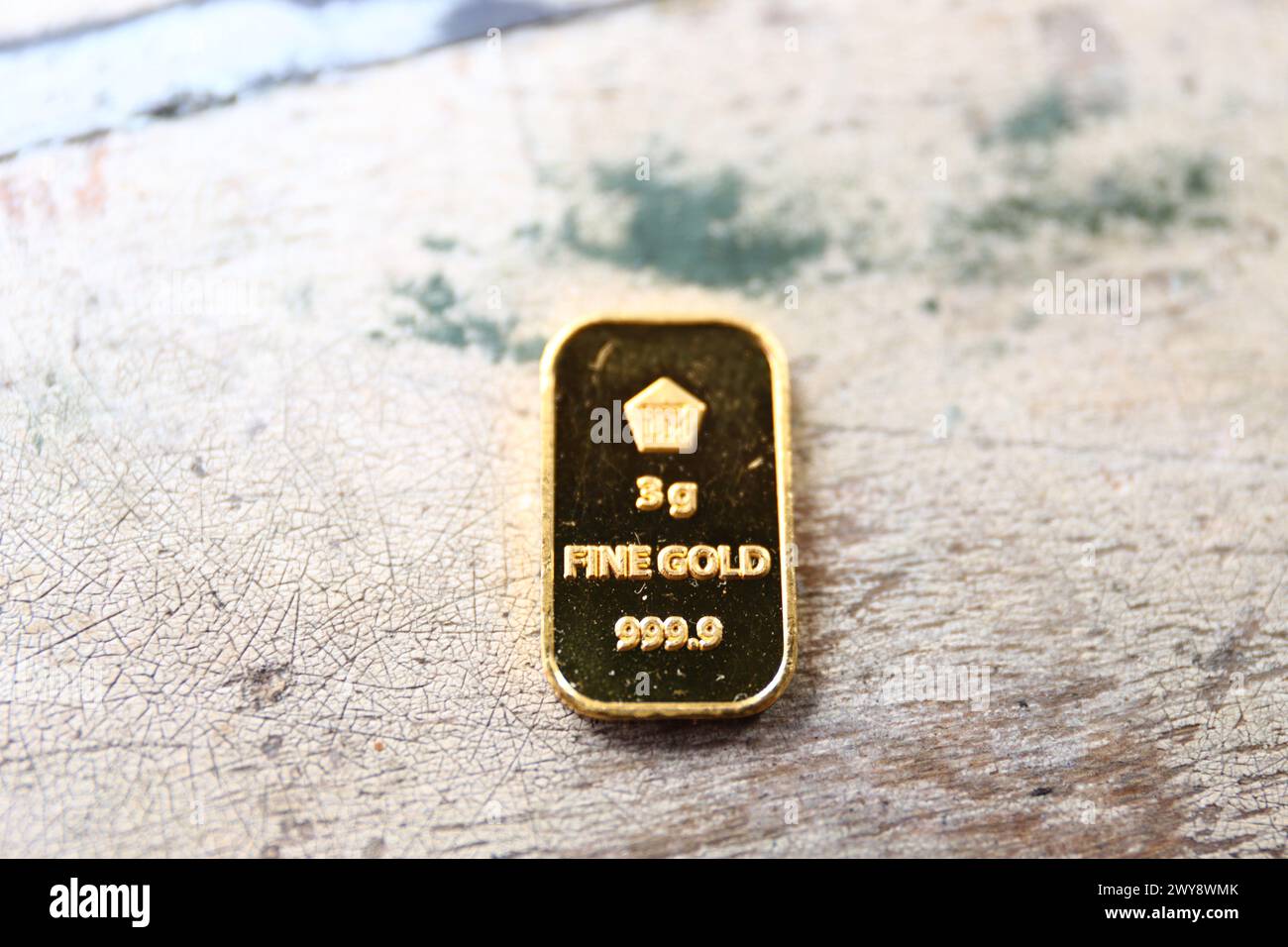 Fine gold bar (goldbar), produced by PT Aneka Tambang (Antam) Indonesia ...