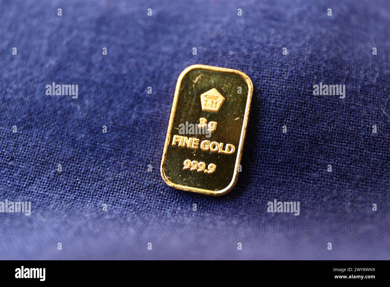Fine gold bar (goldbar), produced by PT Aneka Tambang (Antam) Indonesia ...