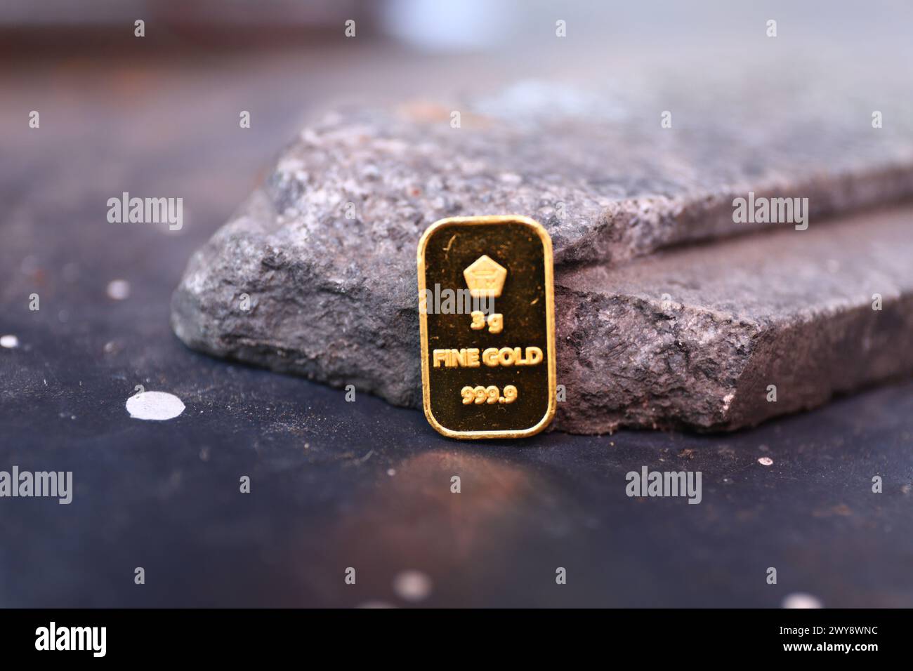 Fine gold bar (goldbar), produced by PT Aneka Tambang (Antam) Indonesia ...