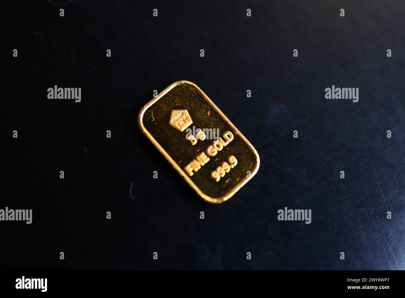 Fine gold bar (goldbar), produced by PT Aneka Tambang (Antam) Indonesia ...