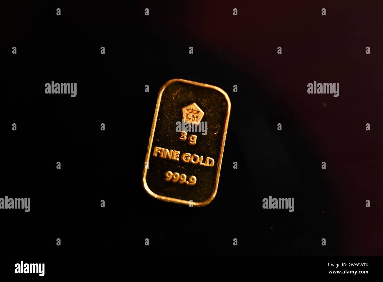 Fine gold bar (goldbar), produced by PT Aneka Tambang (Antam) Indonesia ...