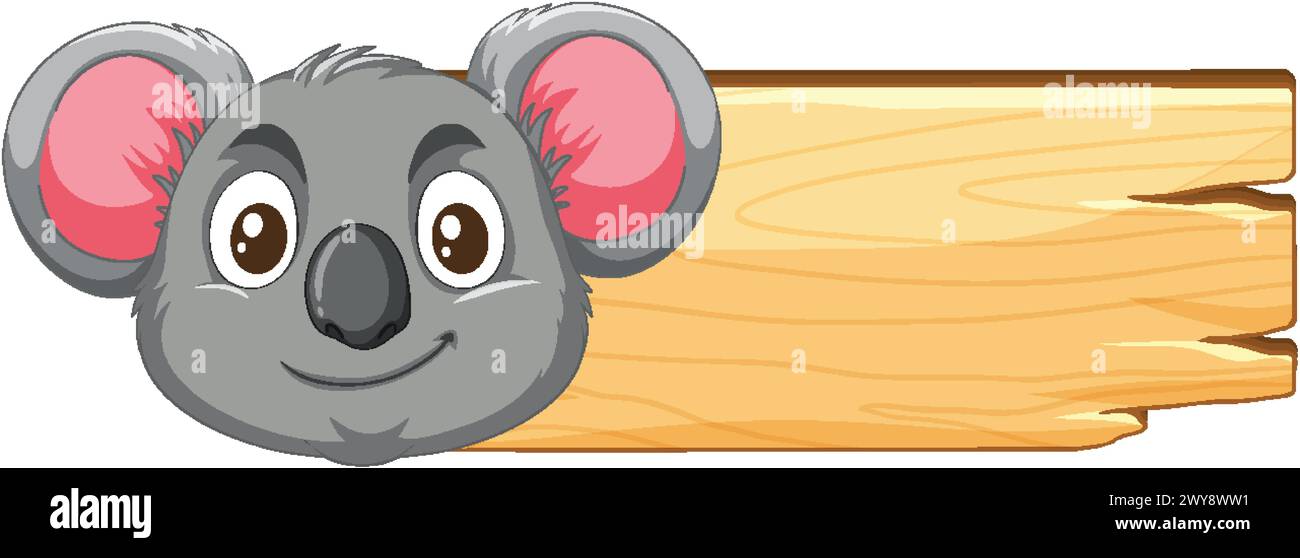 Vector illustration of a koala on a sign Stock Vector Image & Art - Alamy