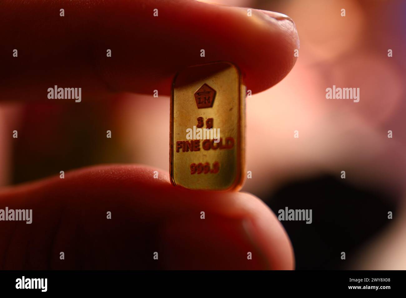 Fine gold bar (goldbar), produced by PT Aneka Tambang (Antam) Indonesia ...