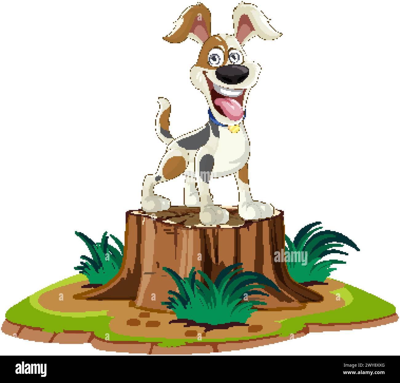 Dog standing outdoors Stock Vector Images - Alamy