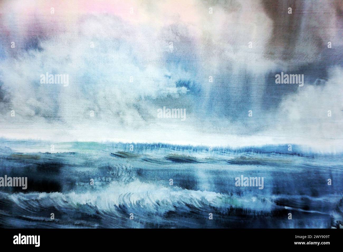 brush stroke original watercolor painting abstract expressionism ...