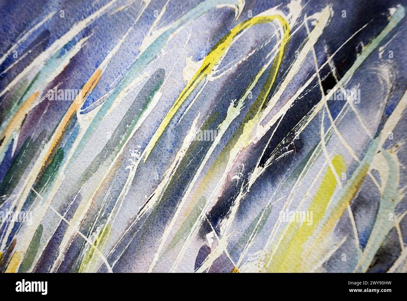 brush stroke original watercolor painting abstract expressionism ...