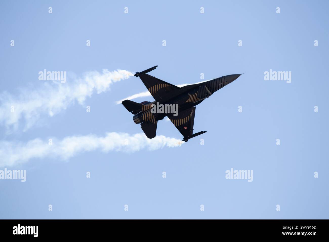 Istanbul, Atatürk Airport, Turkey- 28.04.2023 Soloturk. F-16 fighter ...