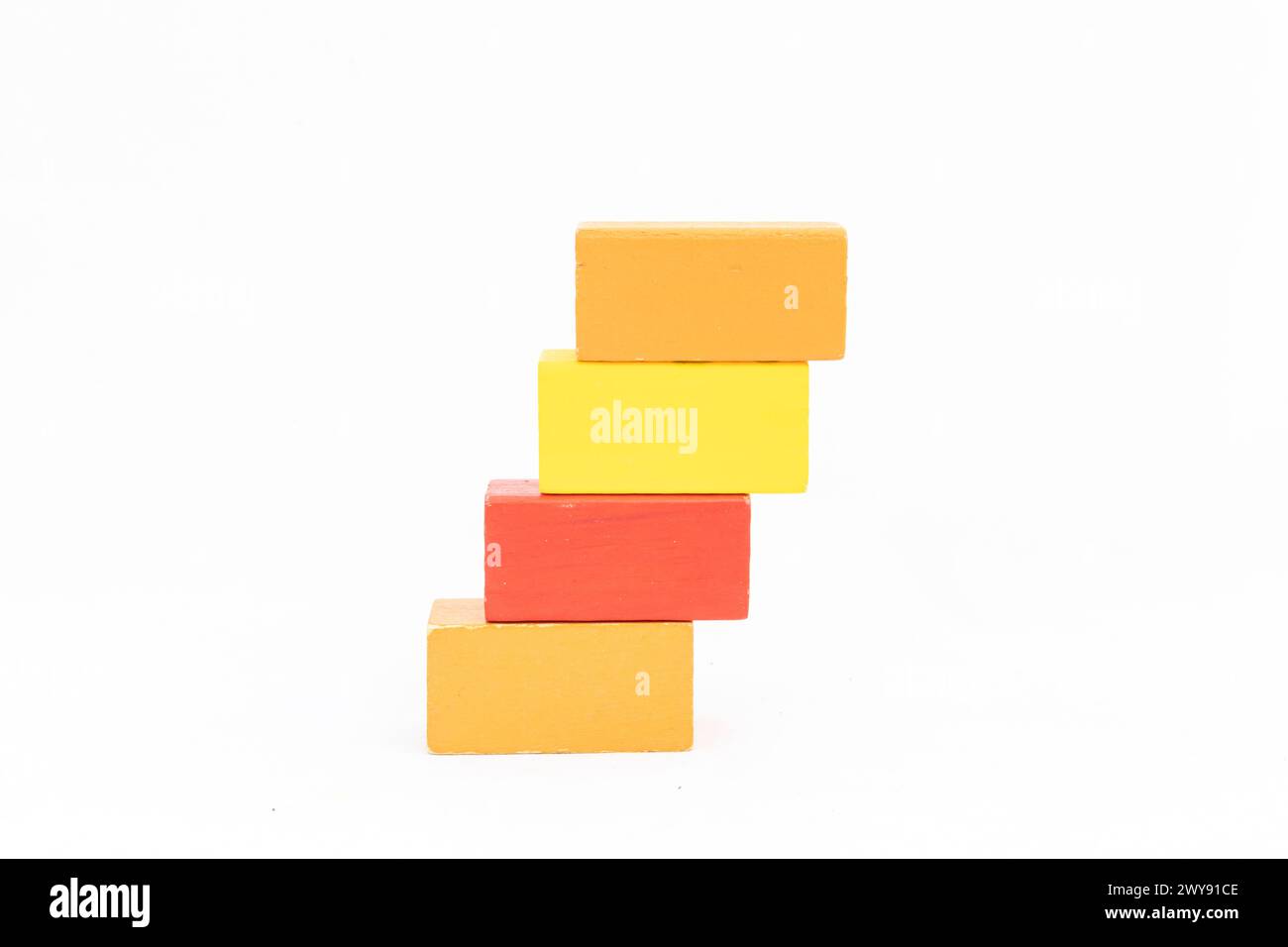 Colorful wood building block. Place for text and logo Stock Photo - Alamy