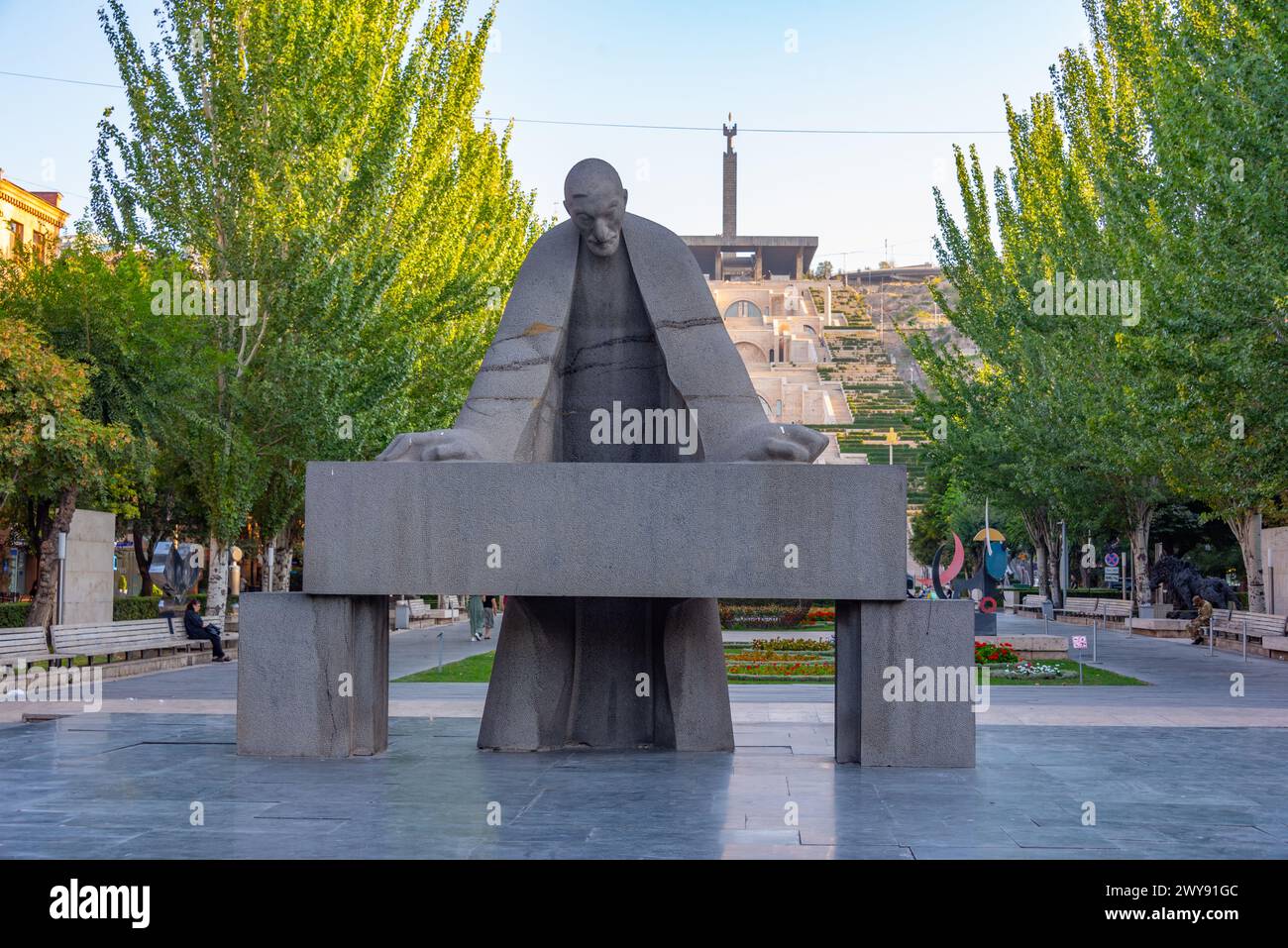 Yerevan, Armenia, September 4, 2023: Alexander Tamanyan Statue in ...