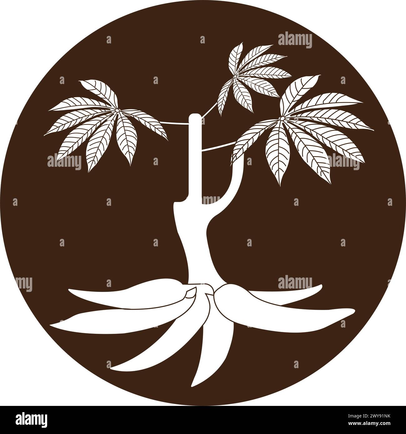 Cassava icon vector illustration symbol design Stock Vector Image & Art ...