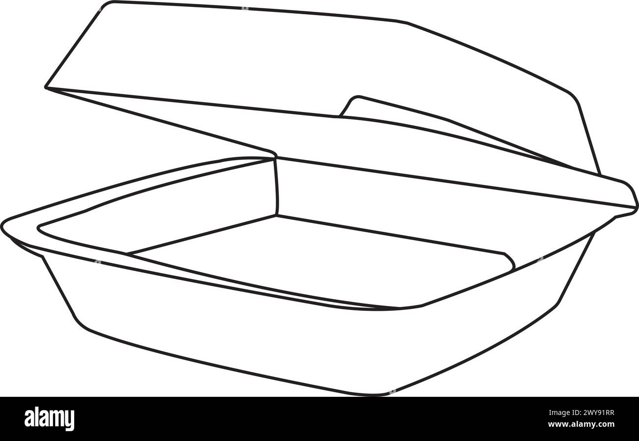 Styrofoam container restaurant Stock Vector Images - Alamy