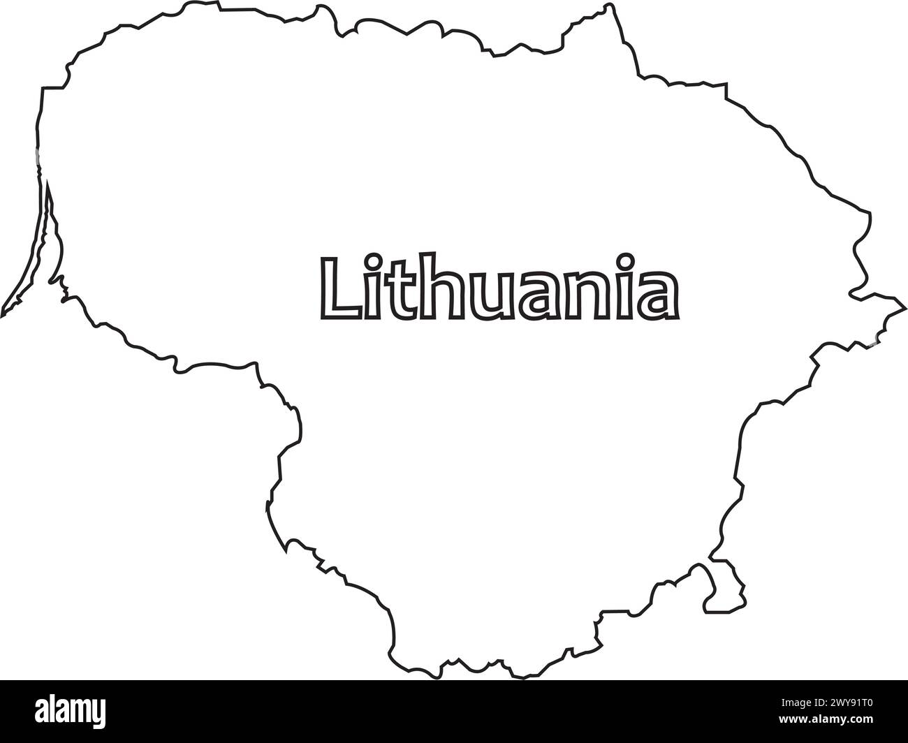 Lithuania map Black and White Stock Photos & Images - Alamy