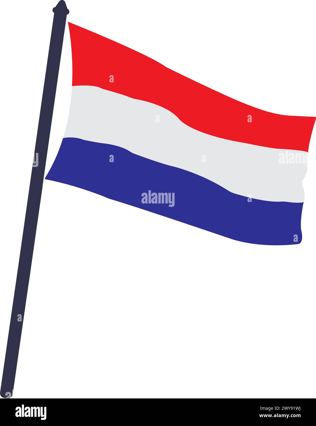 Flag of the netherlands flying Stock Vector Images - Alamy