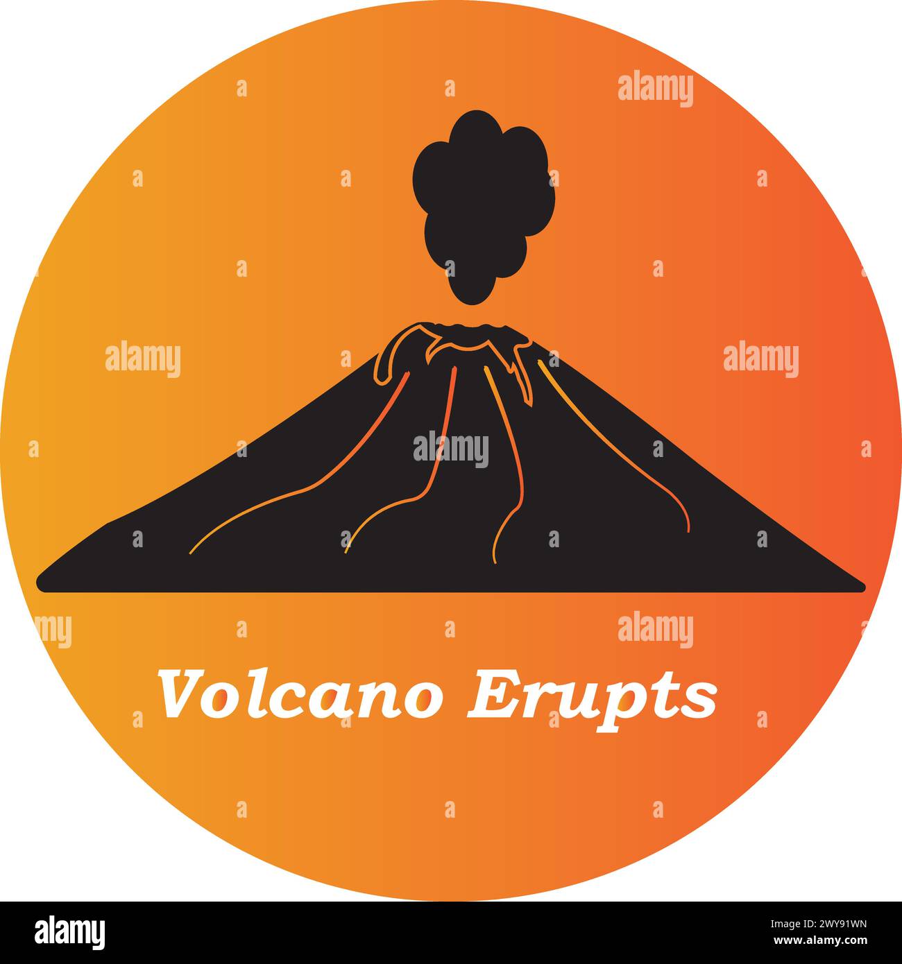 Erupting volcano icon vector illustration symbol design Stock Vector ...