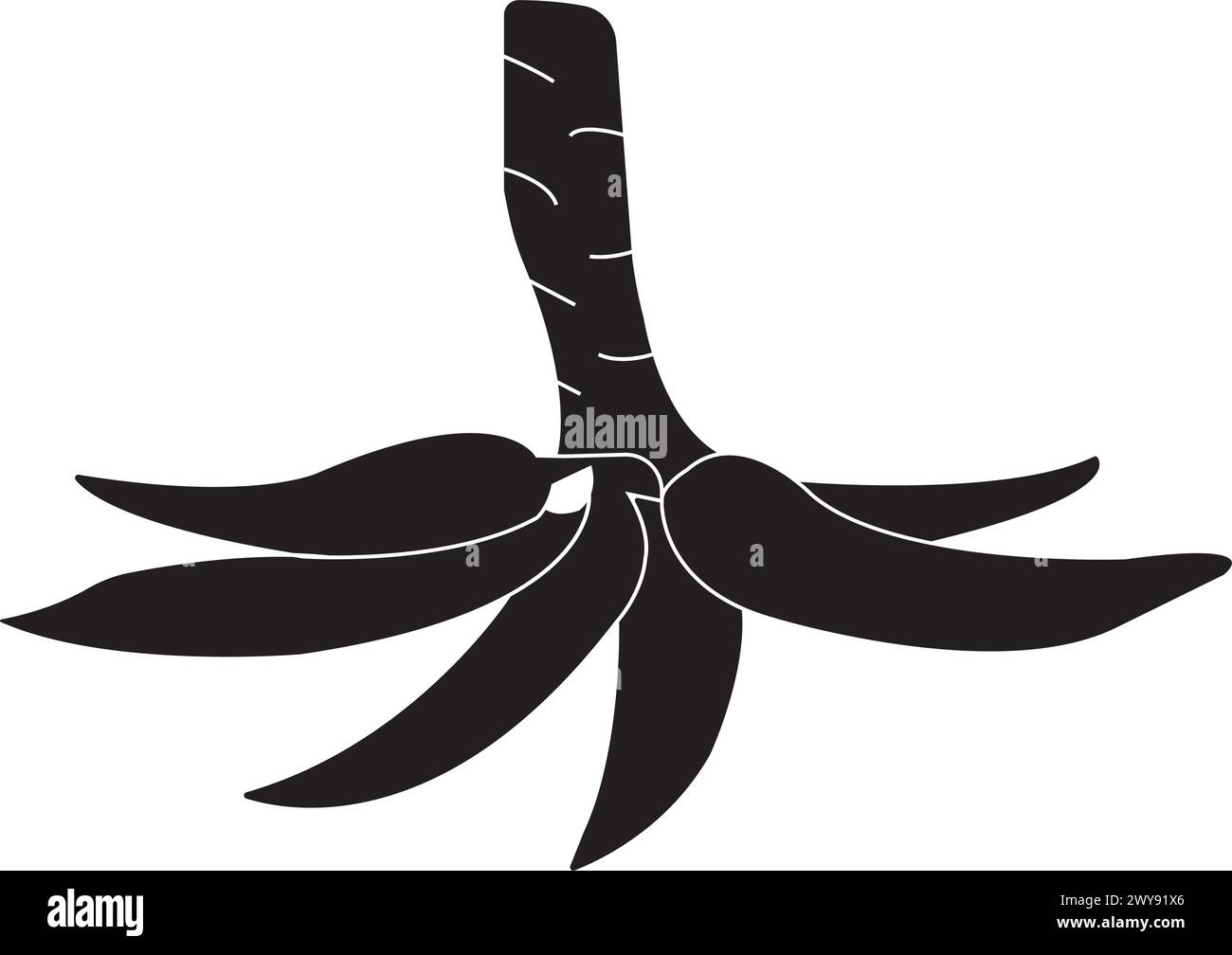 Cassava tree leaf Stock Vector Images - Alamy