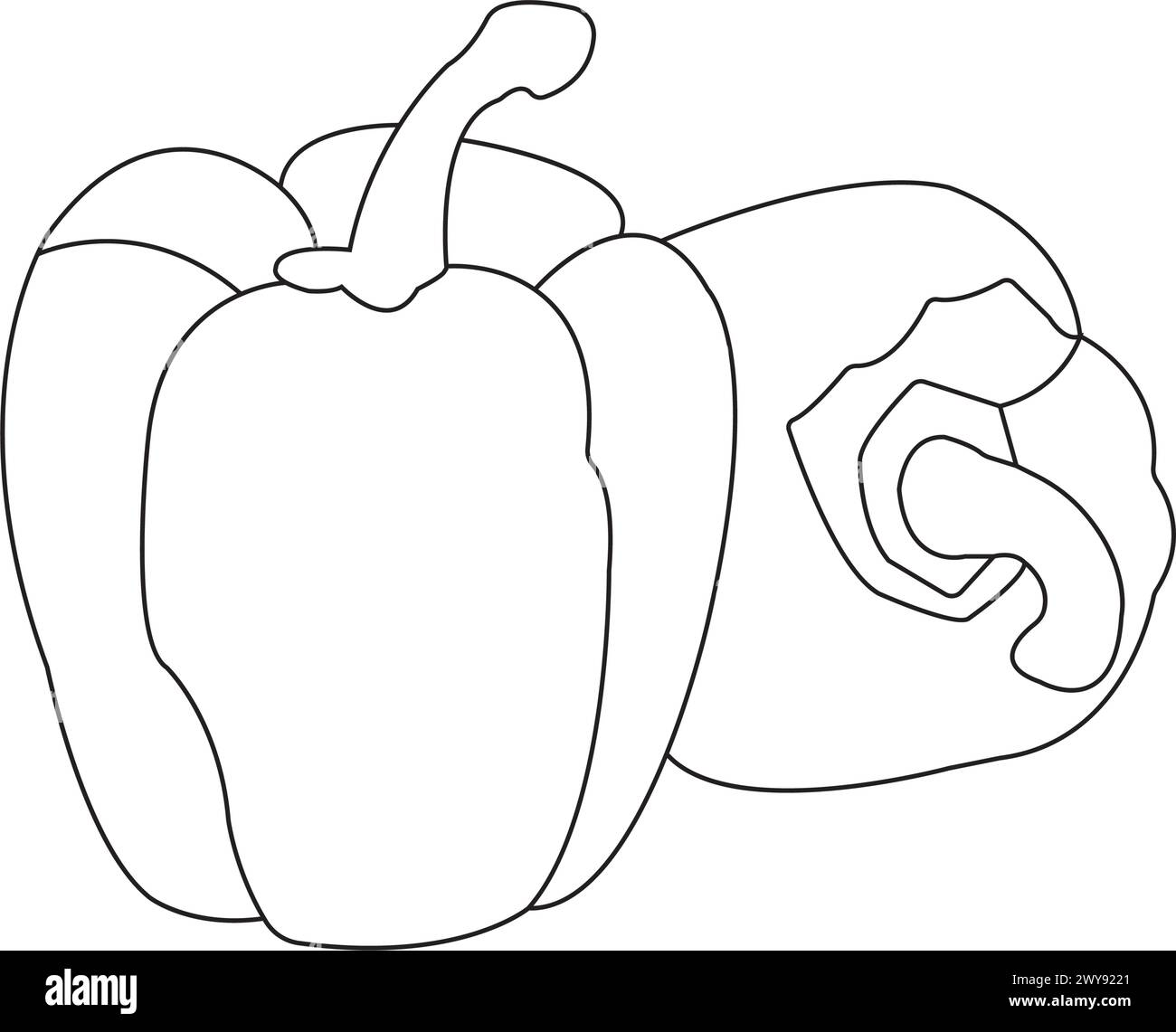 Cartoon illustration green bell Black and White Stock Photos & Images ...