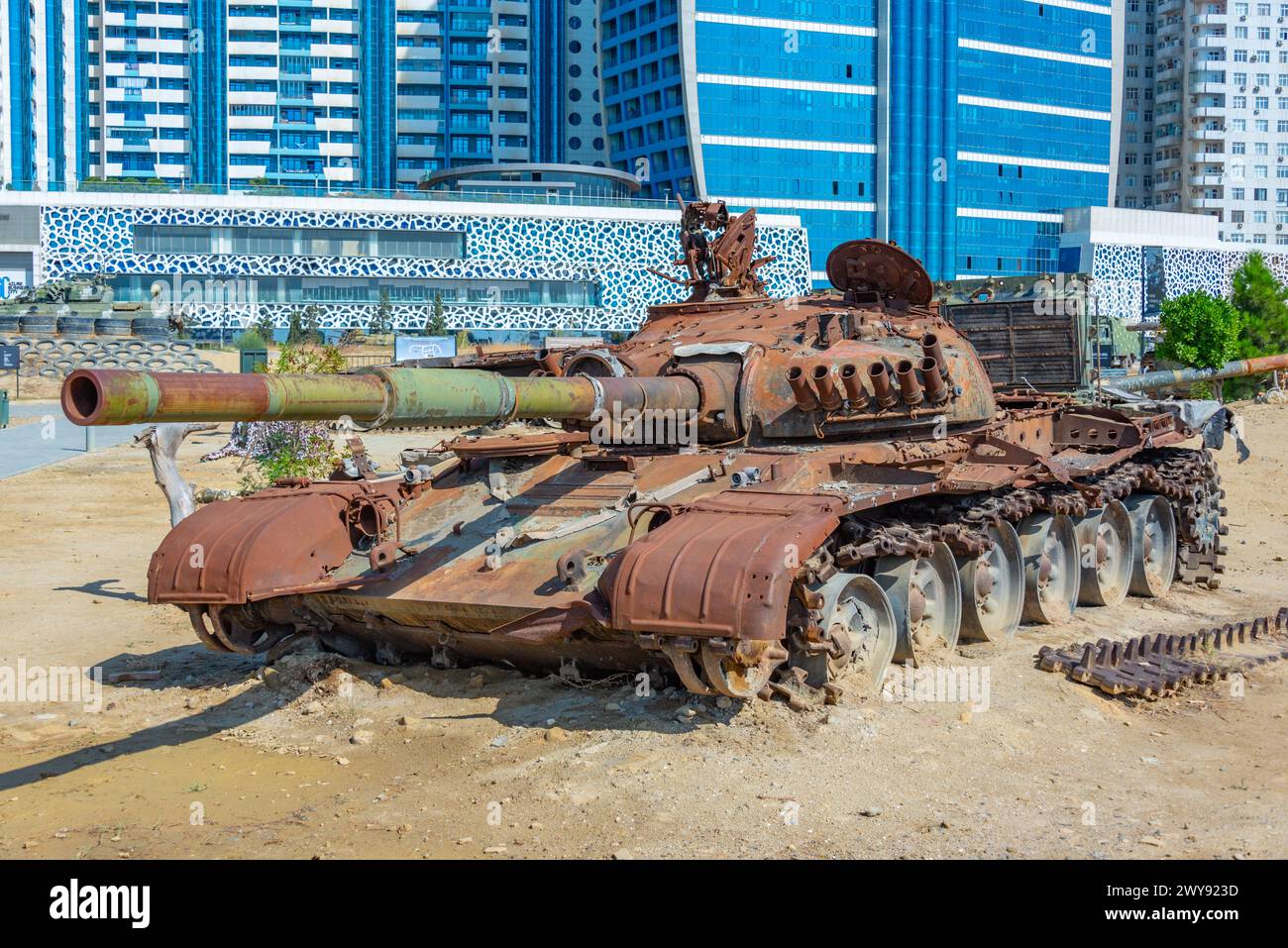 Baku, Azerbaijan, September 16, 2023: The Military Trophy Park also ...