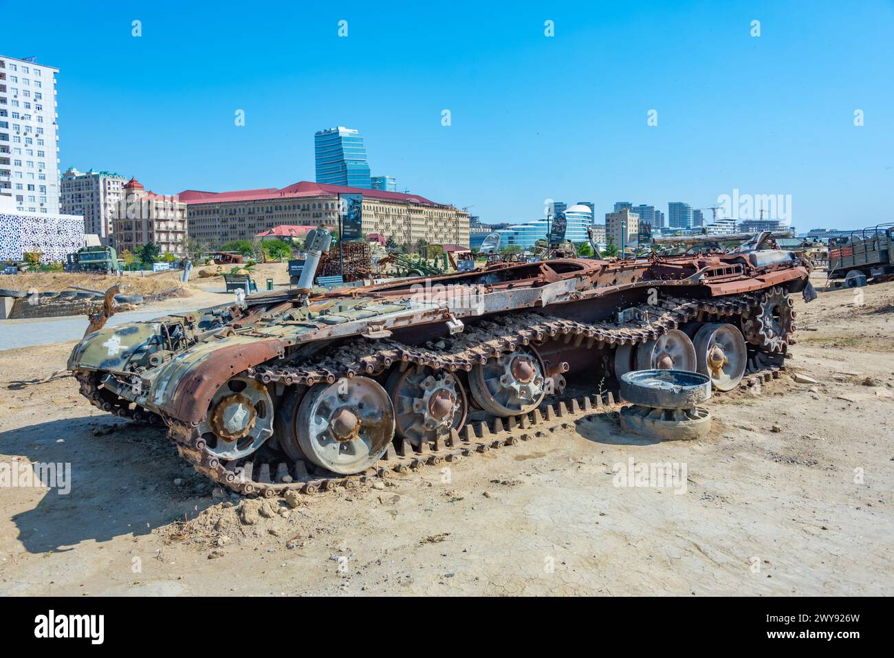 Baku, Azerbaijan, September 16, 2023: The Military Trophy Park also ...