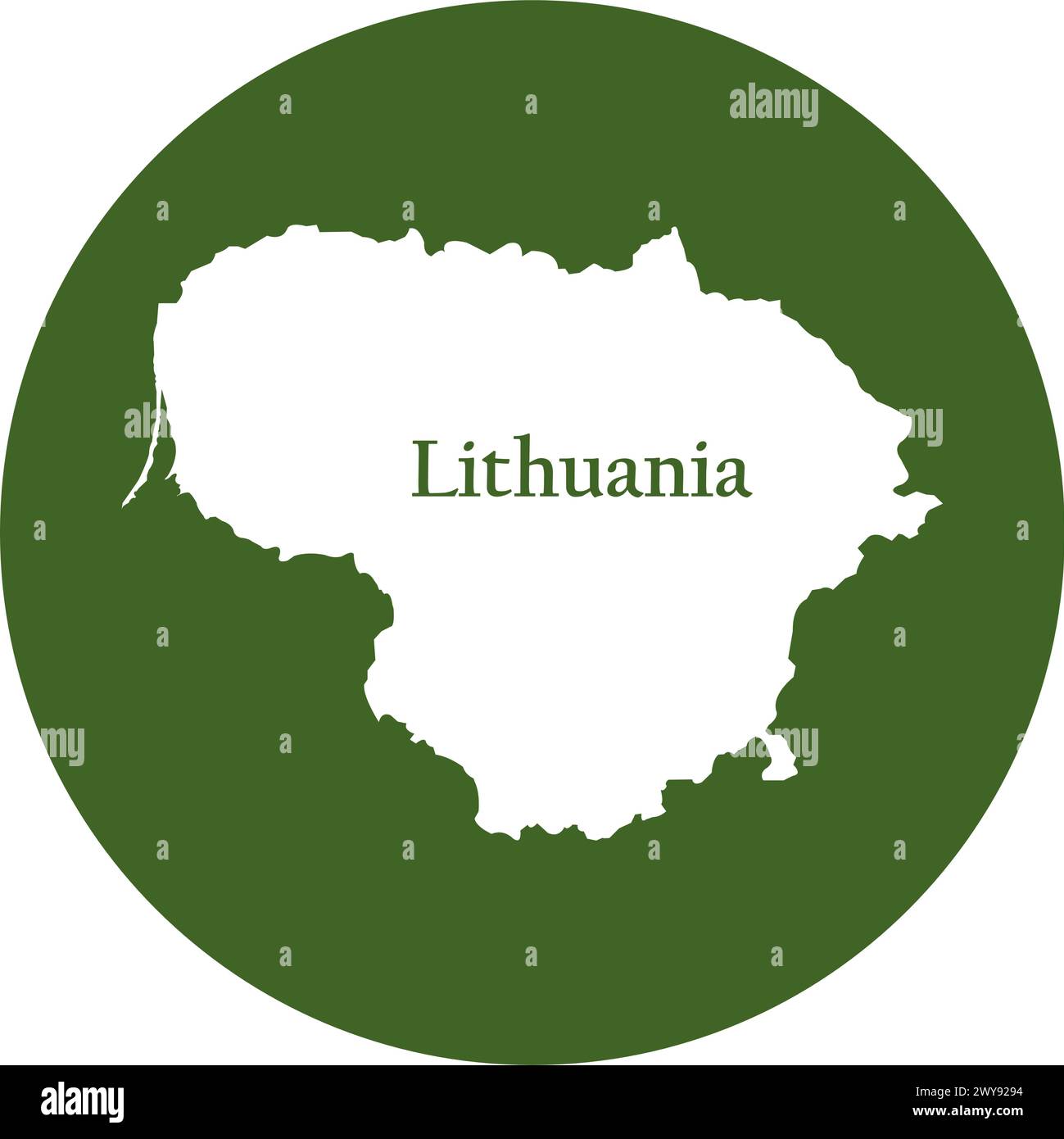 Lithuania lithuanian country map outline Stock Vector Images - Alamy
