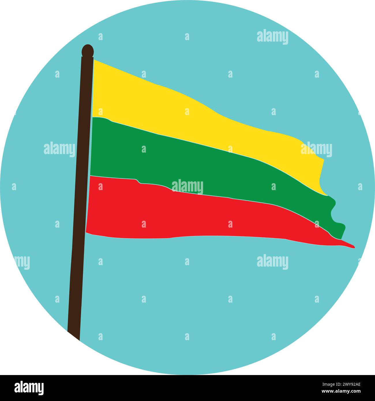 Lithuanian flags Stock Vector Images - Alamy