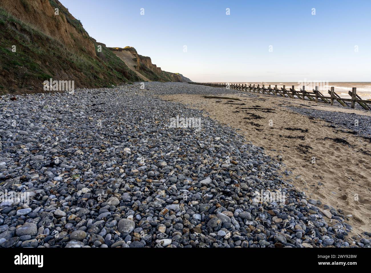 Cliffs and beach in West Runton, Norfolk, England, UK Stock Photo - Alamy