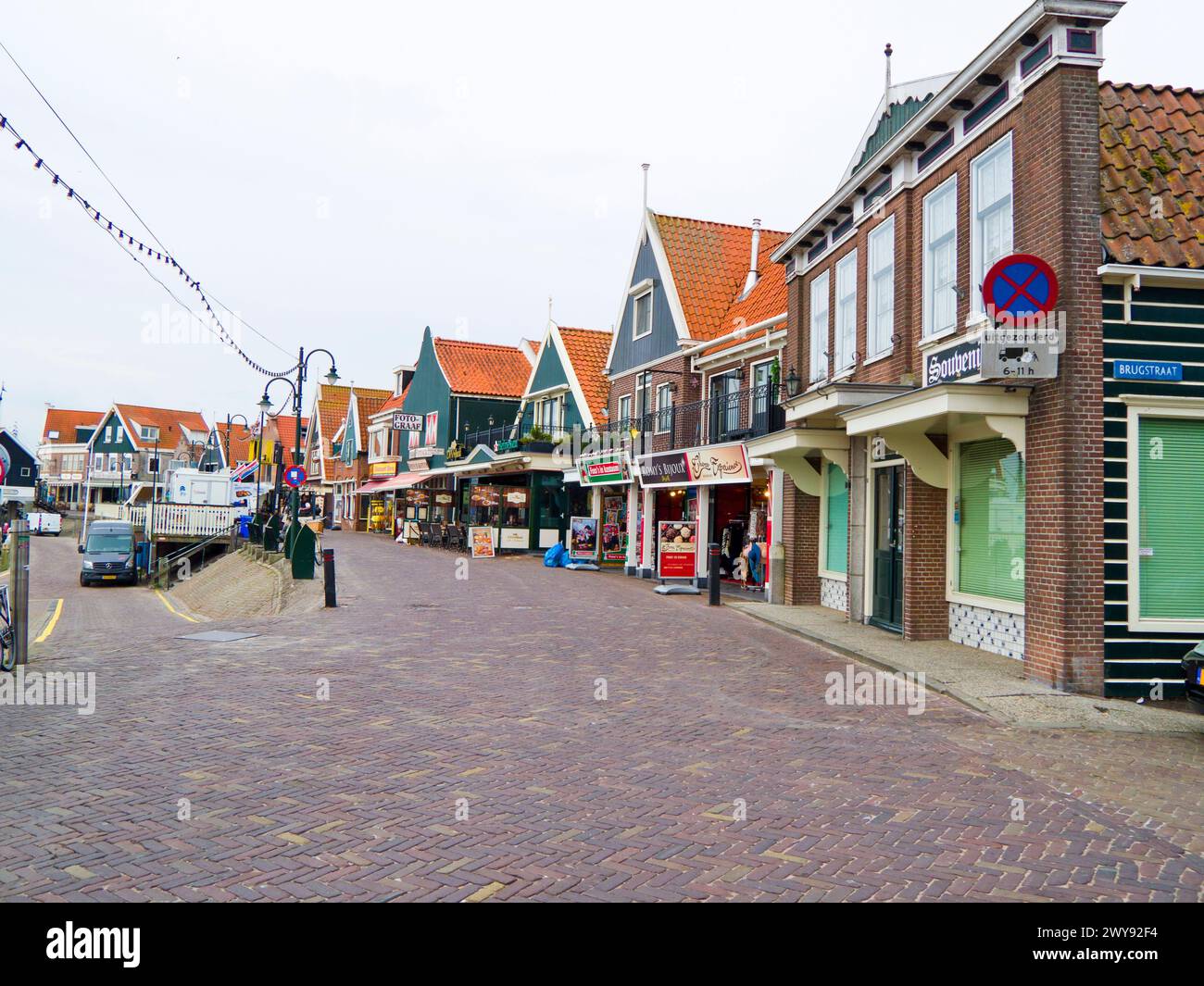 Landscapes of Volendam town, in Northern Amsterdam, Netherlands Stock ...