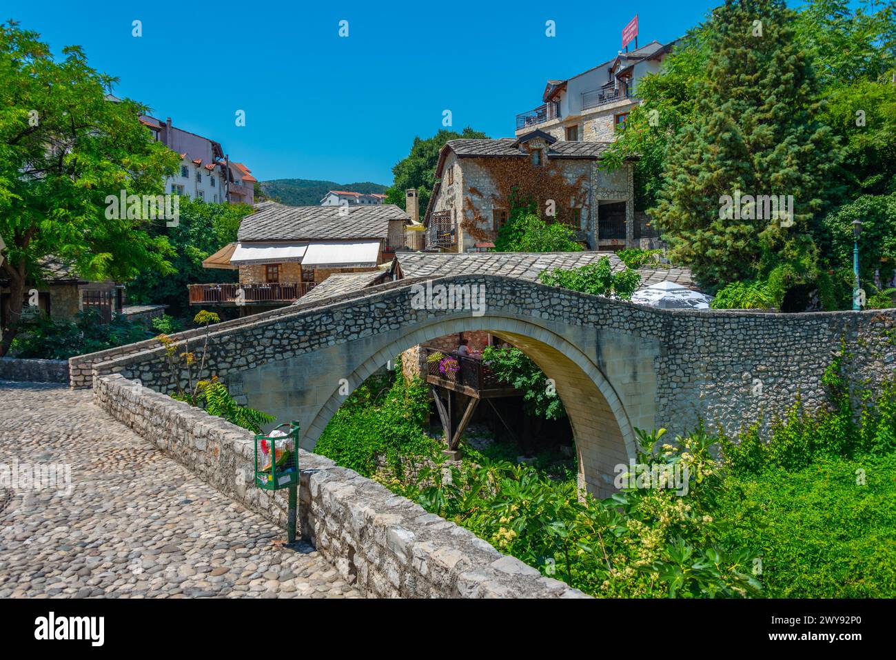 Mostar, Bosnia and Herzegovina, July 14, 2023: Kriva Cuprija small ...