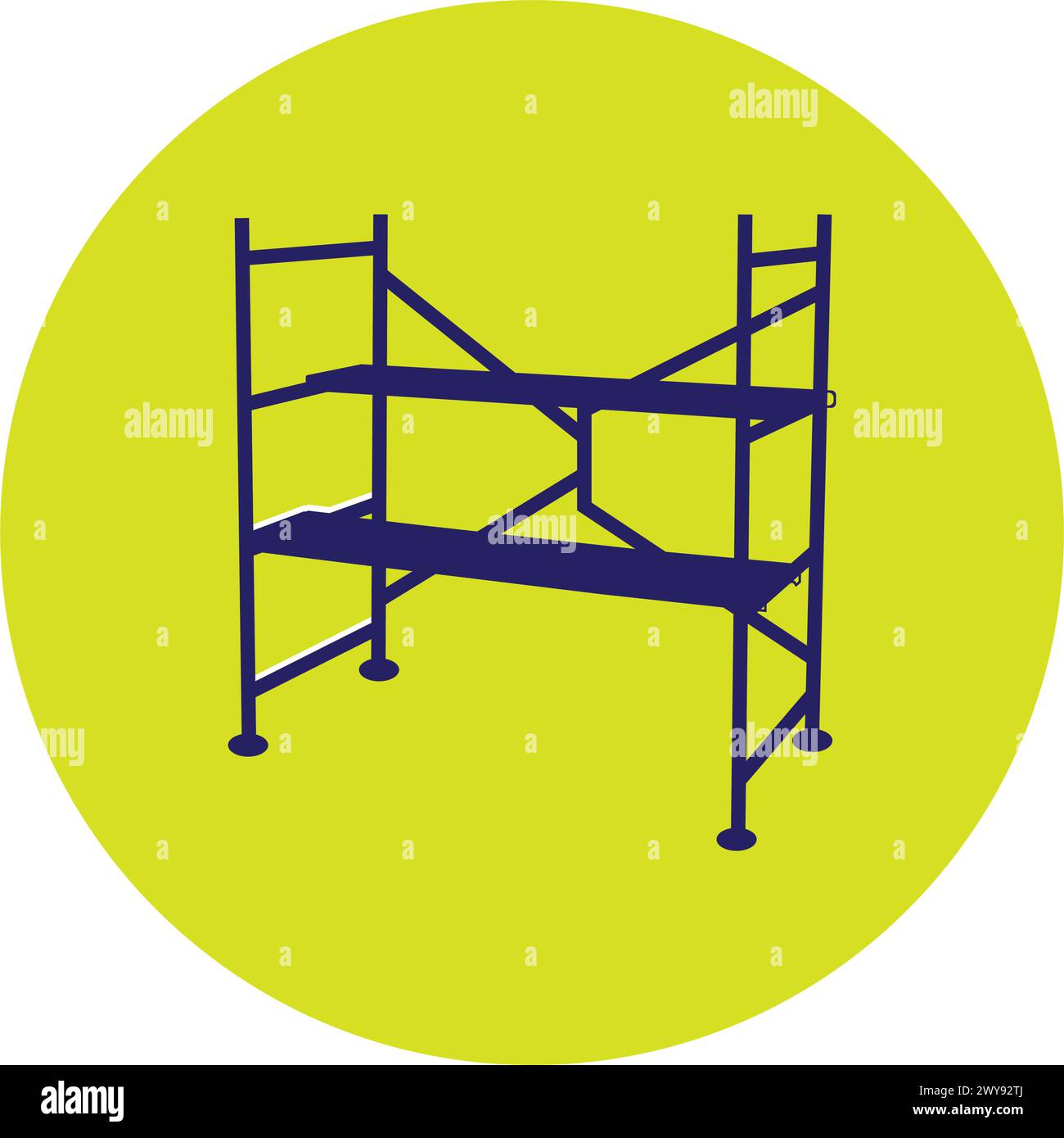 Safety work platform scaffold Stock Vector Images - Alamy