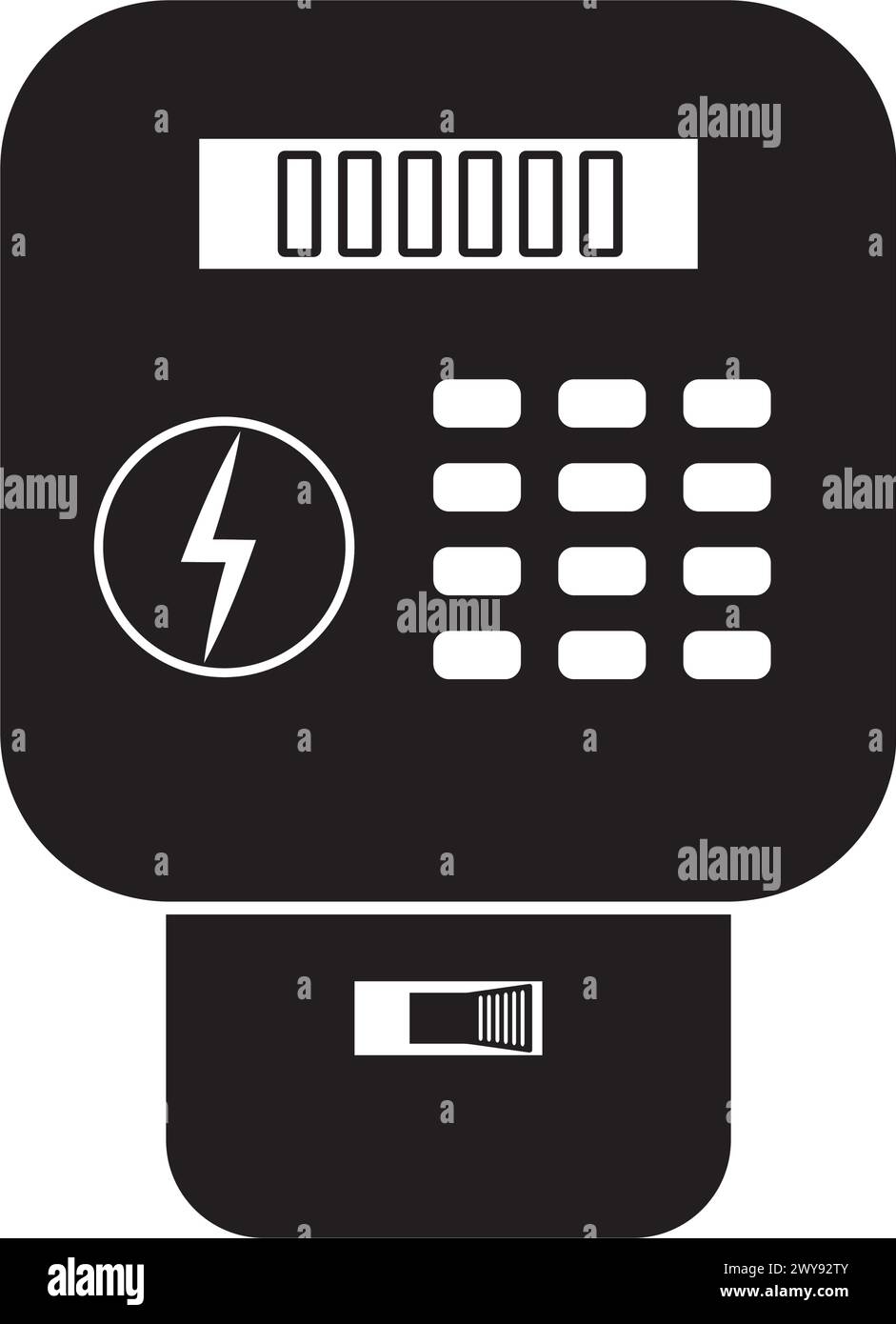 Electricity meter reading Stock Vector Images - Alamy