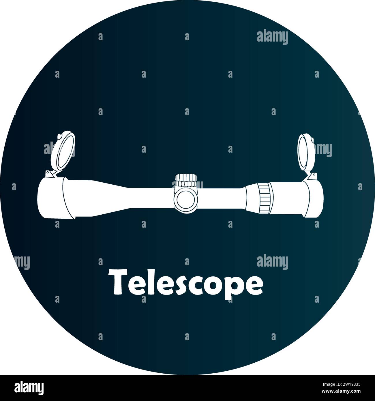 Telescope icon vector illustration symbol design Stock Vector Image ...
