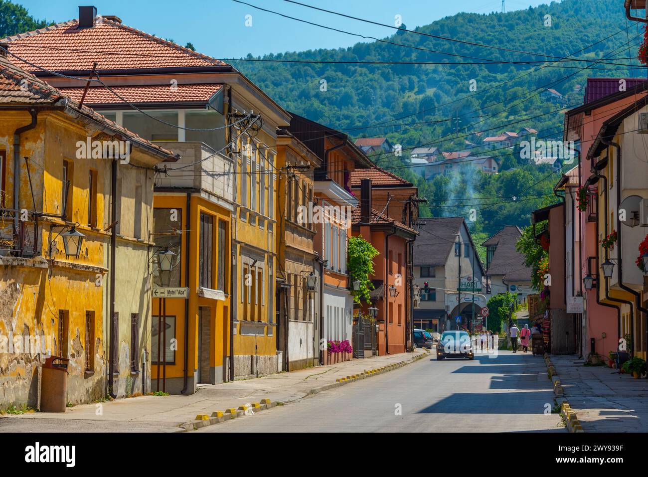 Travnik, Bosnia and Herzegovina, July 16, 2023: Street in the old town ...